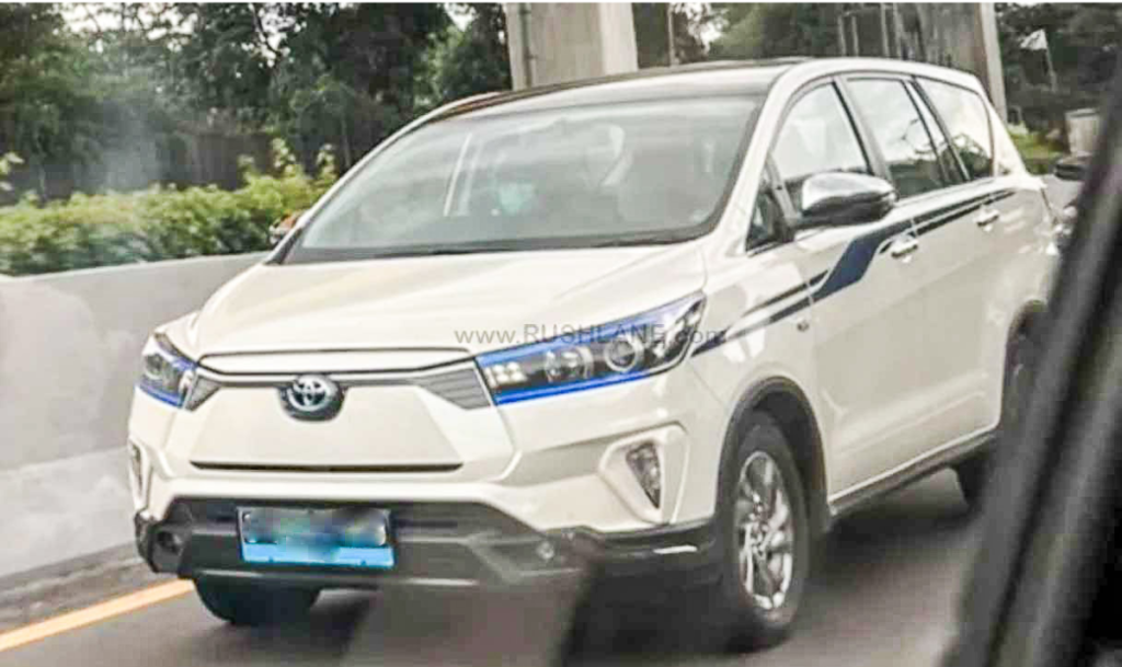 Toyota Innova Crysta Electric Makes Its 1st Appearance, Testing Mule ...